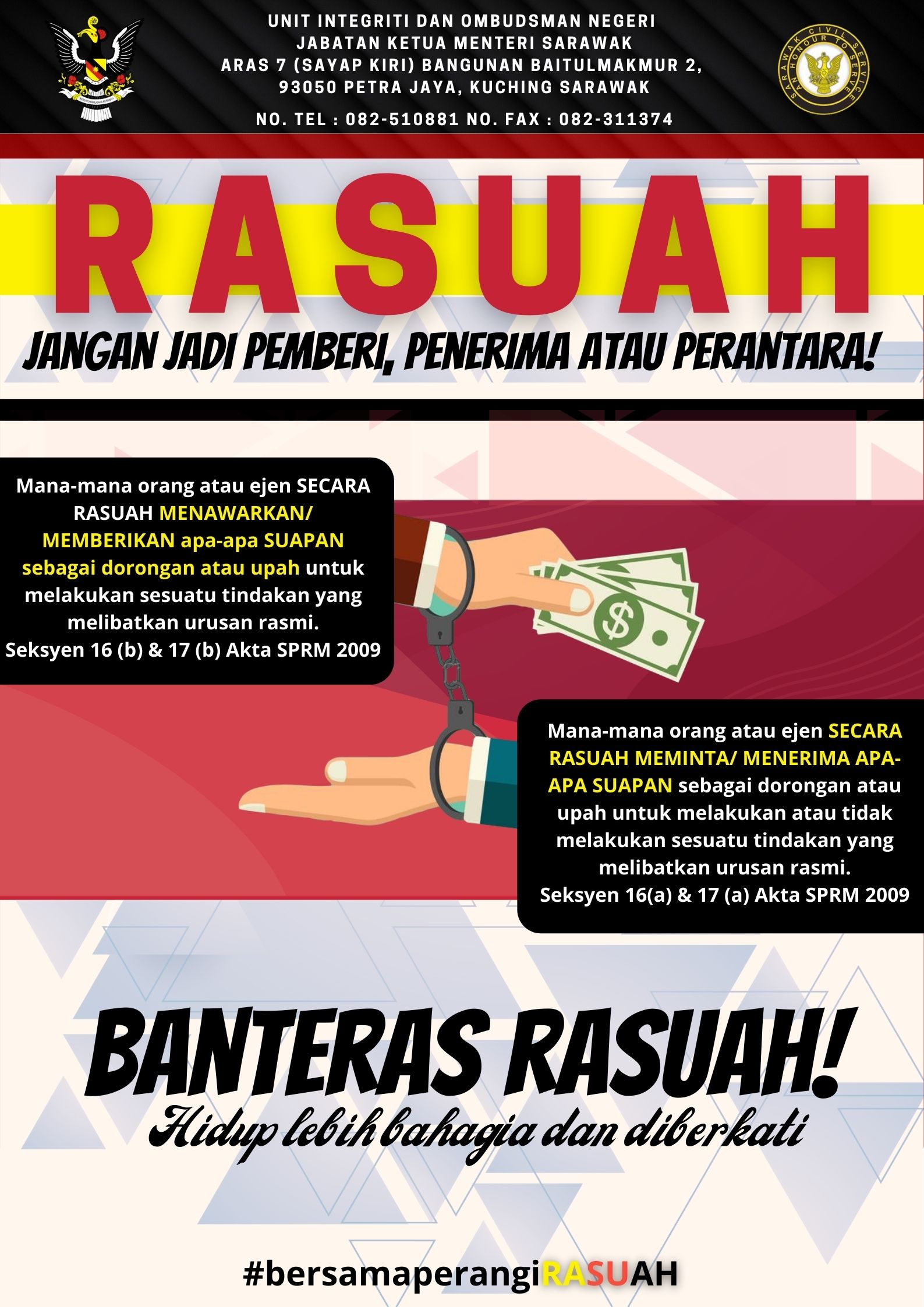 Kempen Banteras Rasuah - Laman Web Jabatan Premier Sarawak